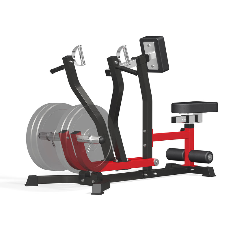 GMWD Seated Row Machine 400LB Back Extension Home Gym Plate-loaded