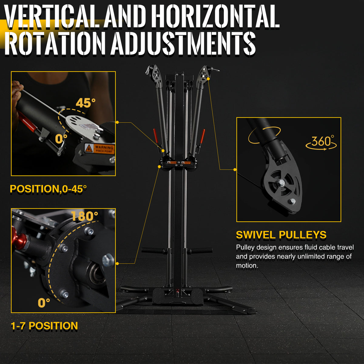 GMWD Compact Functional Trainer CC00, Full Range of Motion