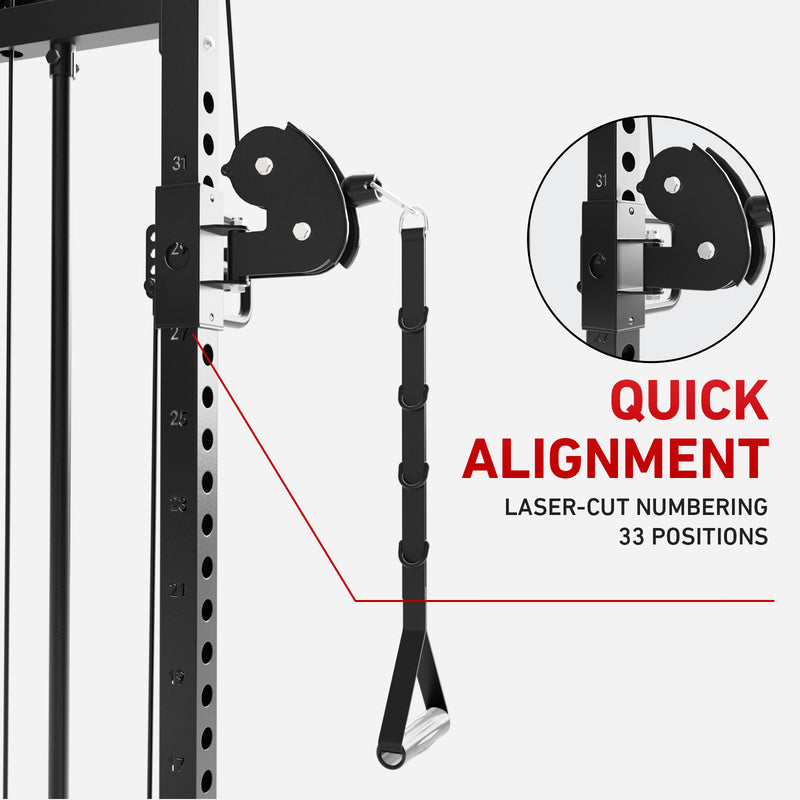 GMWD Half Rack with Functional Trainer Plate Loaded Safety Guarantee