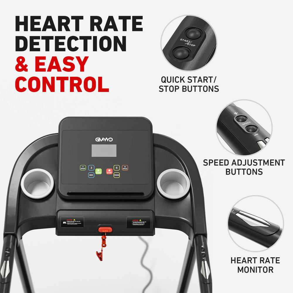 GMWD Walking pad 2-in-1 Walking Treadmill Foldable Safe Senior 220lbs