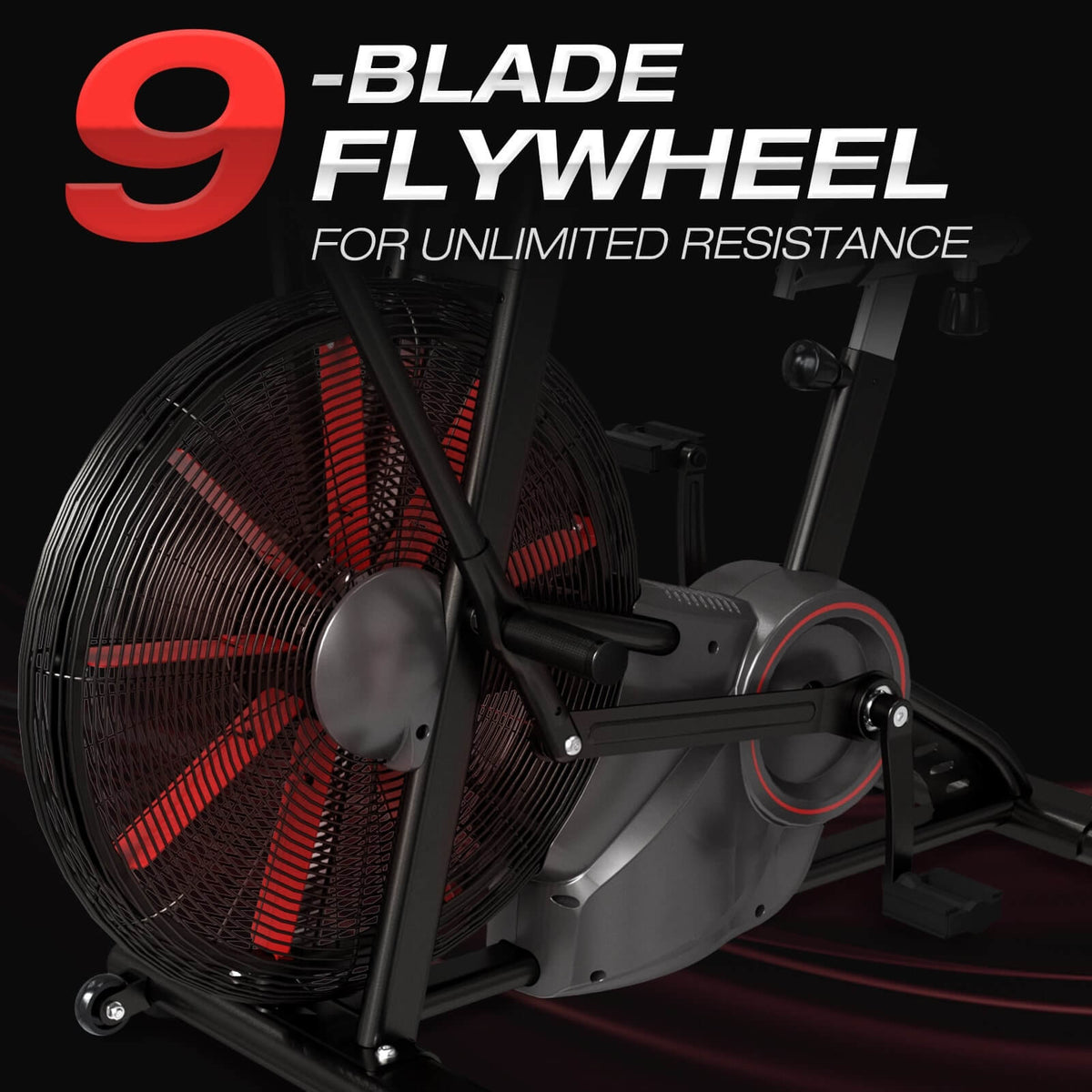 GMWD Exercise Bike, Air Resistance Cardio Machine, Stationary Bike