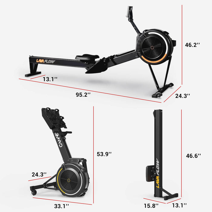 GMWD Air Resistance Indoor Rowing Machine, Full Body and Low Impact Workout