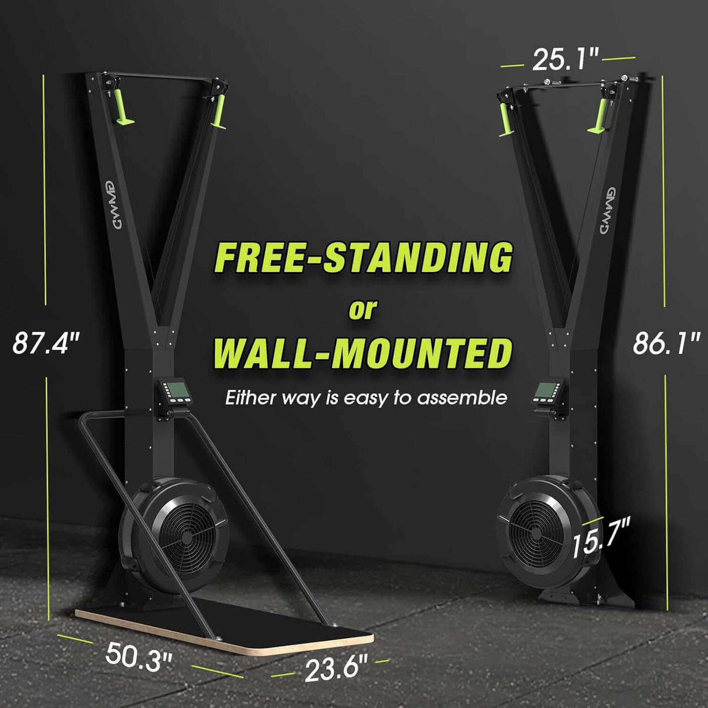 GMWD SkiErg, Air Ski Trainer 10 Levels with Performance Monitor, Indoor ...