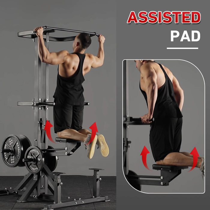GMWD Chin/Dip Station With Assisted Pad, 4-In-1 Pull Up Machine