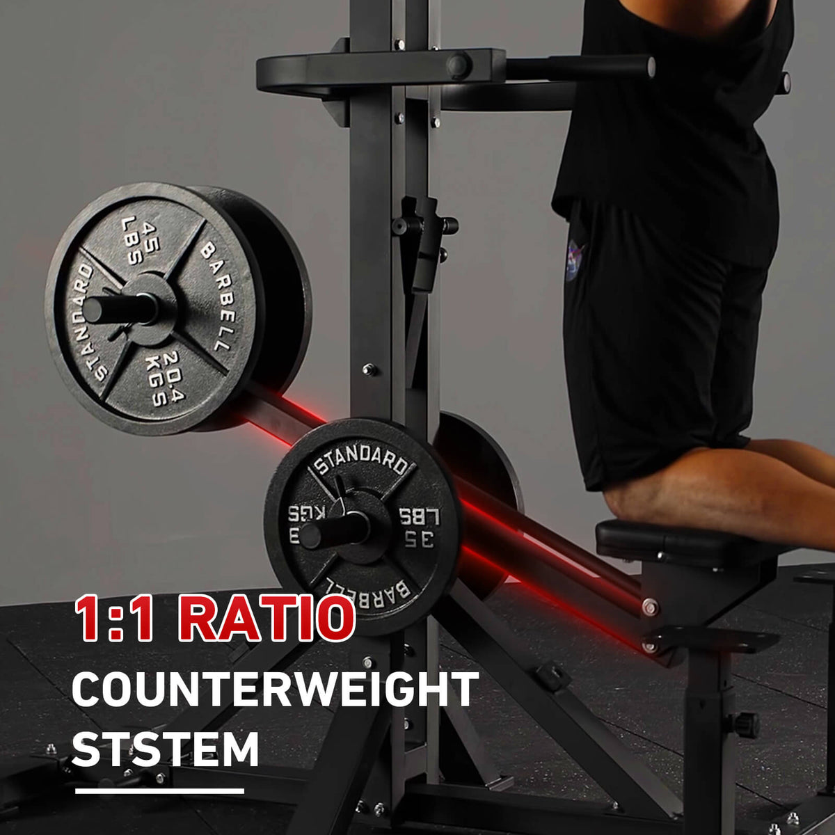 GMWD Chin/Dip Station With Assisted Pad, 4-In-1 Pull Up Machine