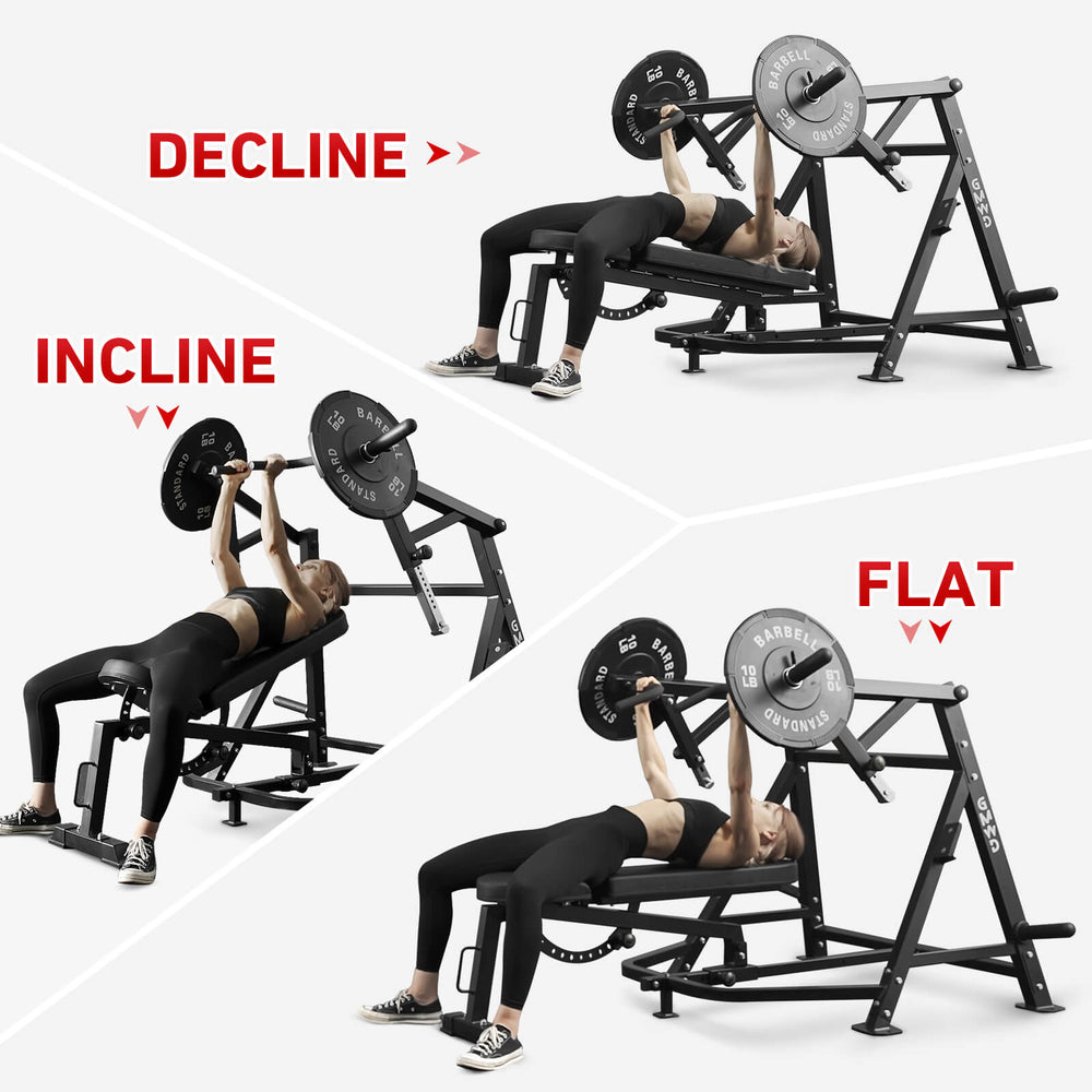 GMWD Incline/Decline/Flat Chest Press Machine V3, Gas Spring ...
