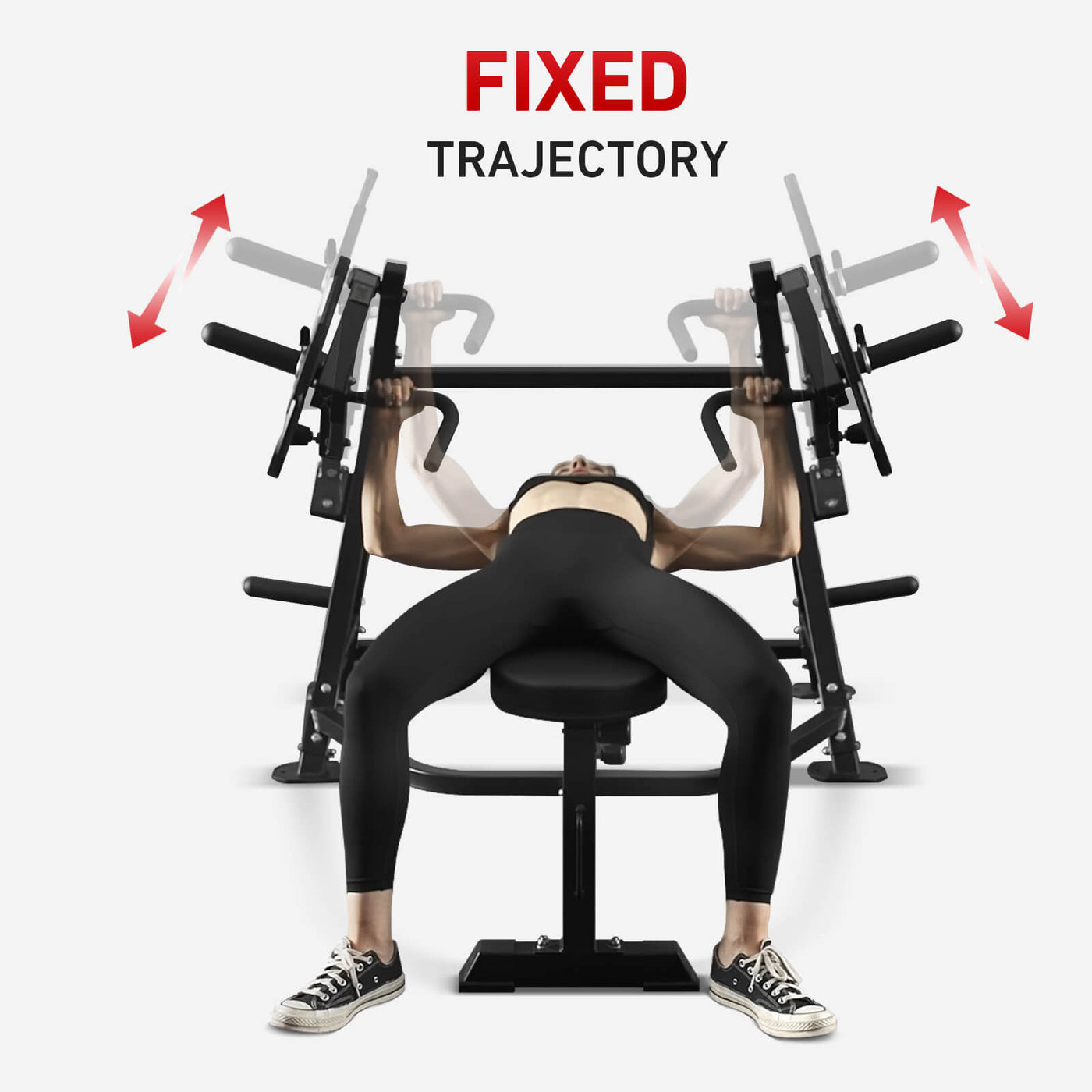 GMWD Incline/Decline/Flat Chest Press Machine V3, Gas Spring ...
