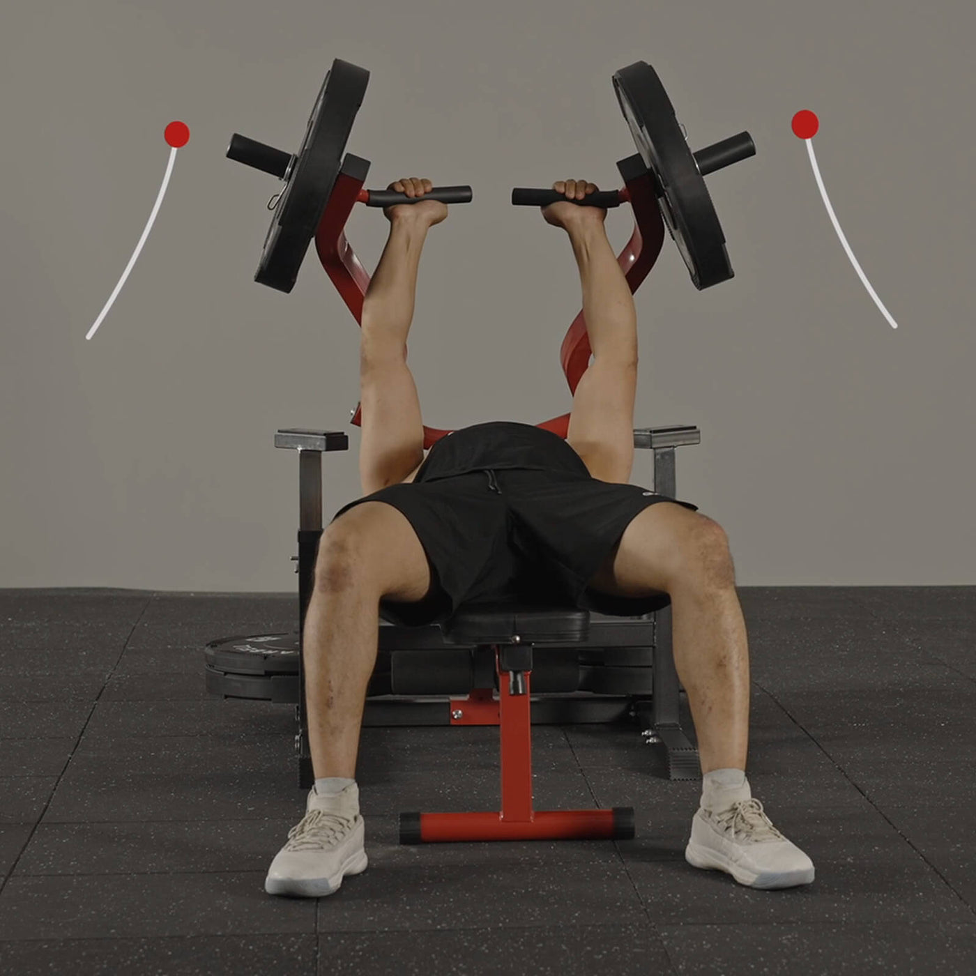 Foldable Chest Press Machine with Independent Arms - GMWD
