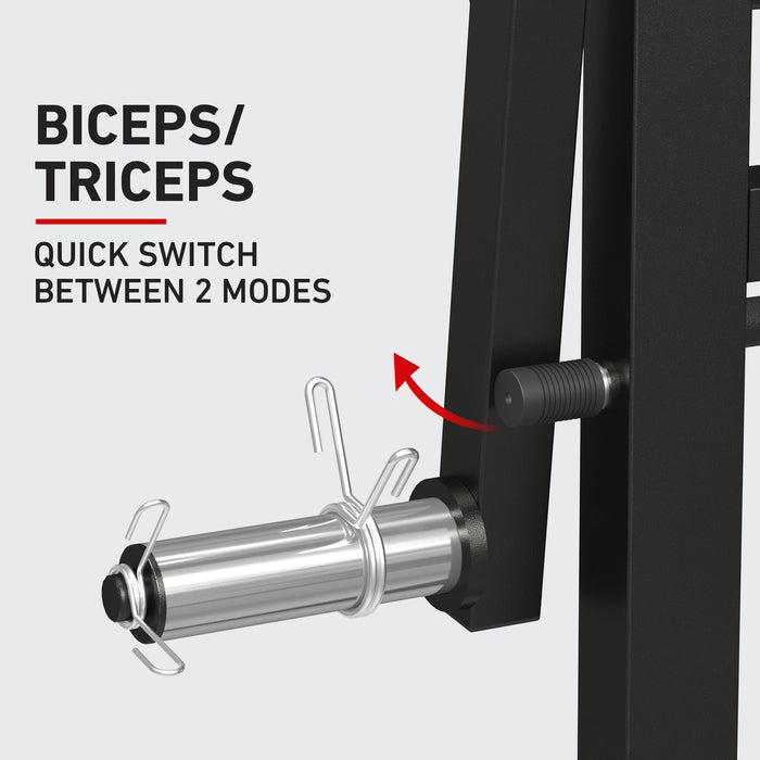 GMWD 2-in-1 Preacher Curl /Tricep Extension Machine Plate Loaded Bicep ...