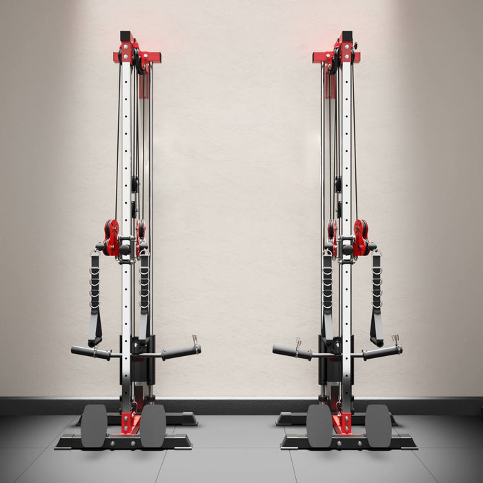 Wall Mount Cable Machine, Lat Power Cable/Crossover Dual Pulley - GMWD