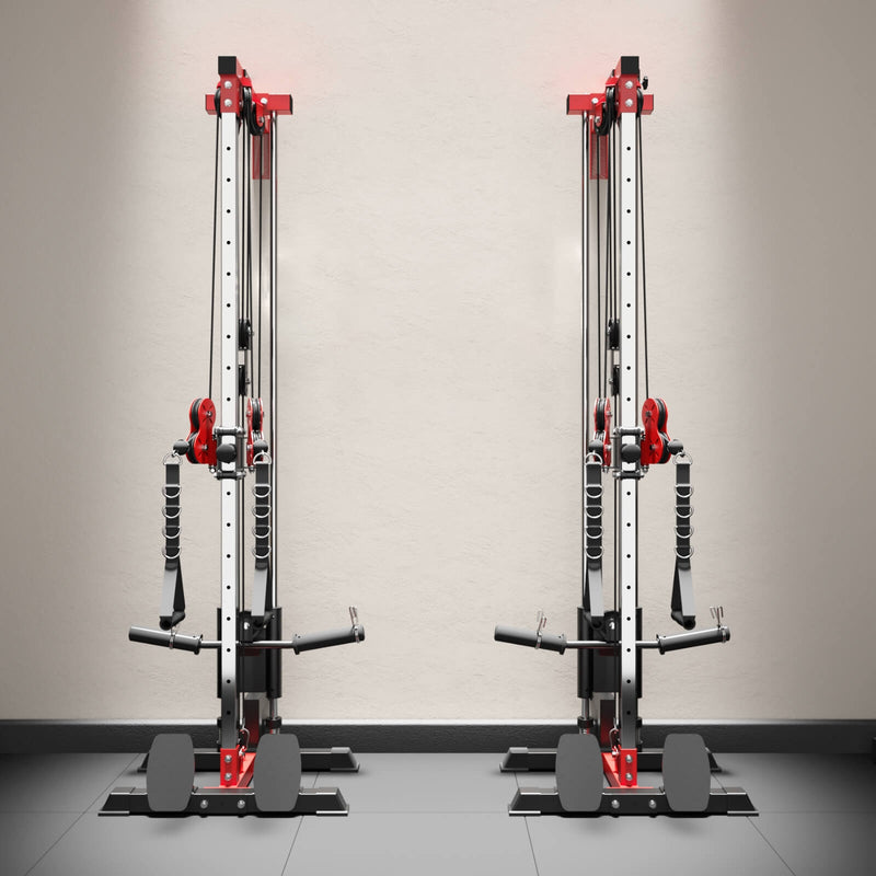 Wall Mount Cable Machine, Lat Power Cable/Crossover Dual Pulley - GMWD