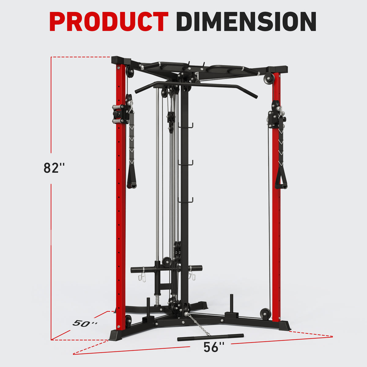 GMWD Functional Trainer Cable Crossover Machine Dual Pulley Full Body