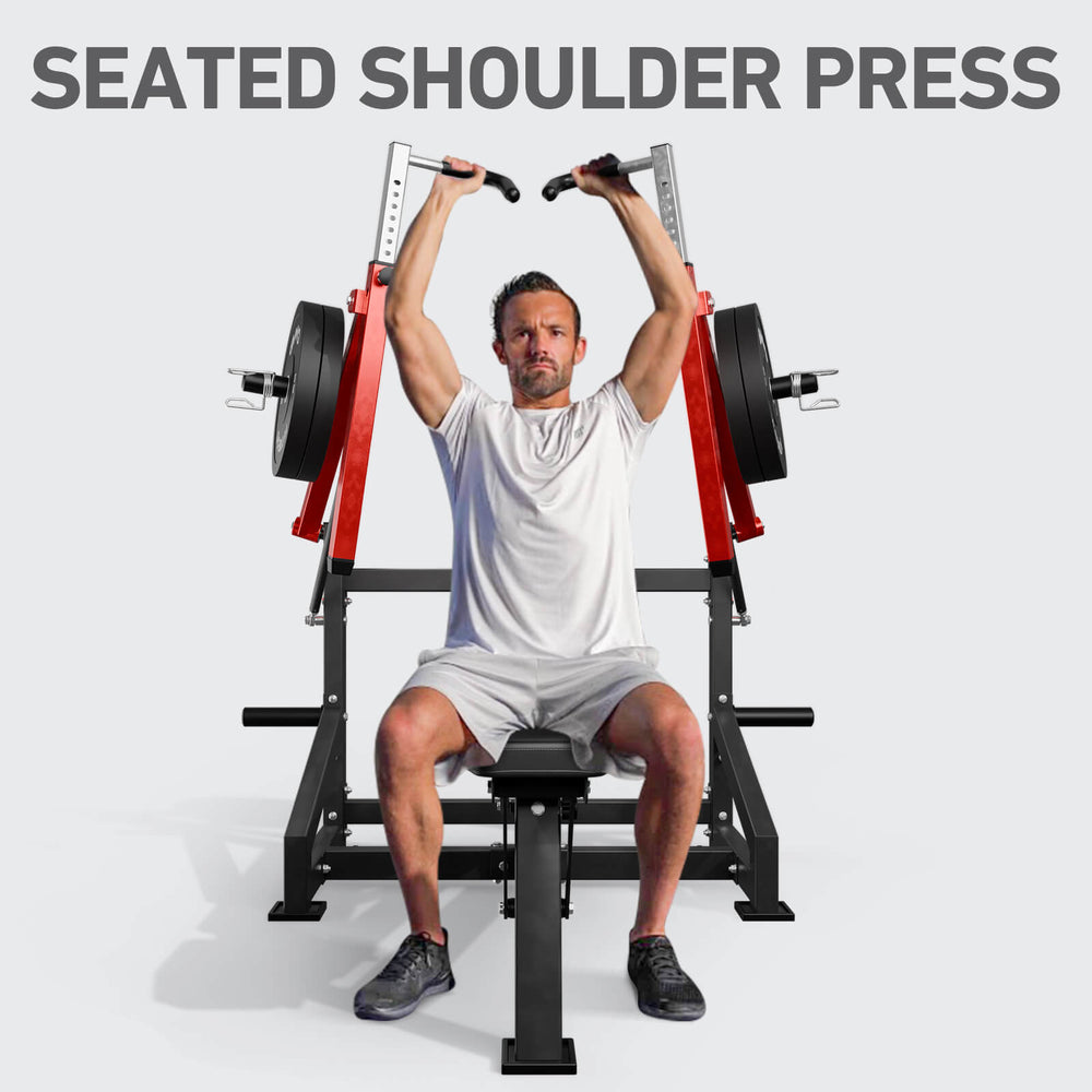 GMWD Flat/ Incline Chest Press Machine, Plate Loaded Shoulder Press Machine