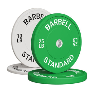 GMWD 10LB-45LB Economy Color Bumper Plates Home Gym Rubber Weight Plates