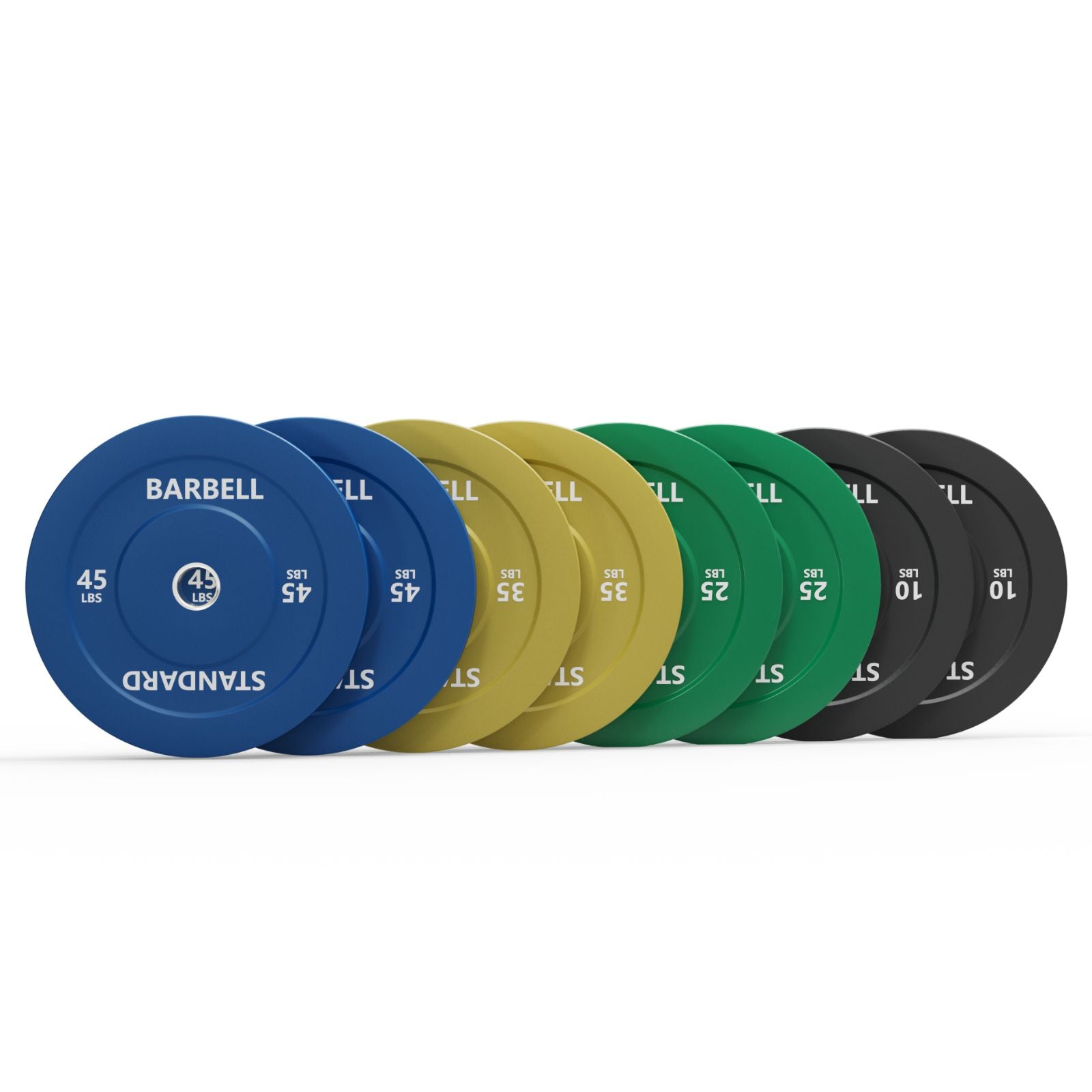 GMWD 230LB Color Bumper Plates Combo, Home Gym Rubber Weight Plates