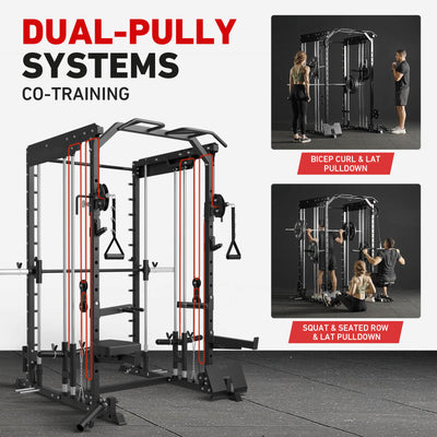 GMWD Dual Action Smith Machine with Functional Trainer with Cables