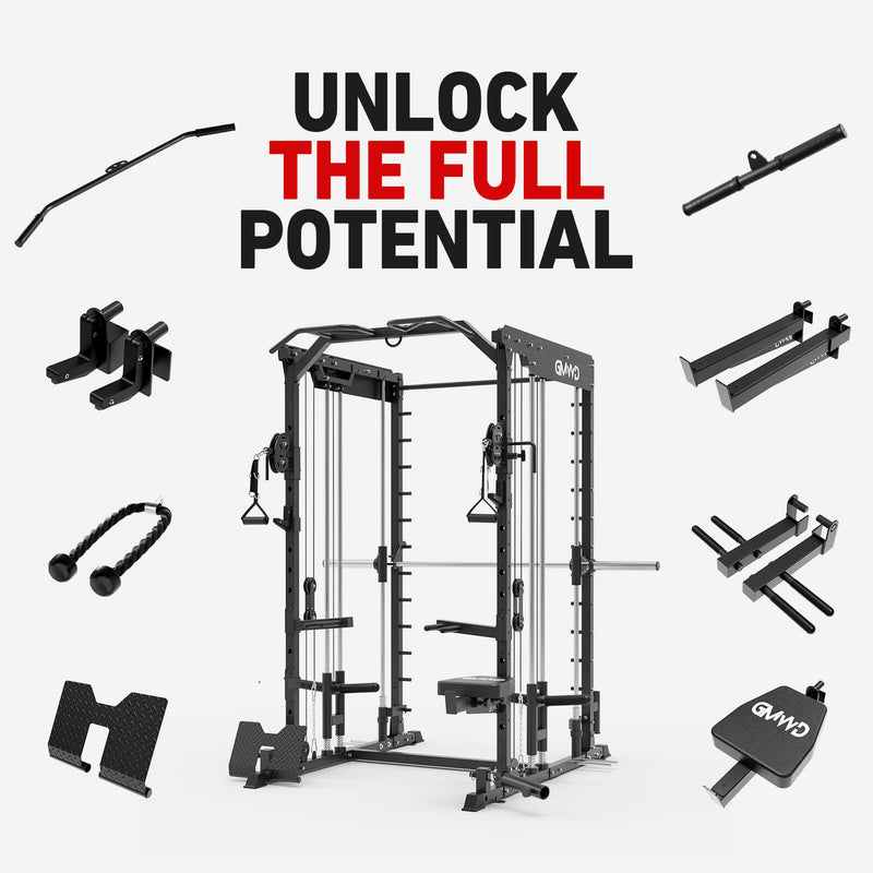 GMWD Dual Action Smith Machine with Functional Trainer with Cables