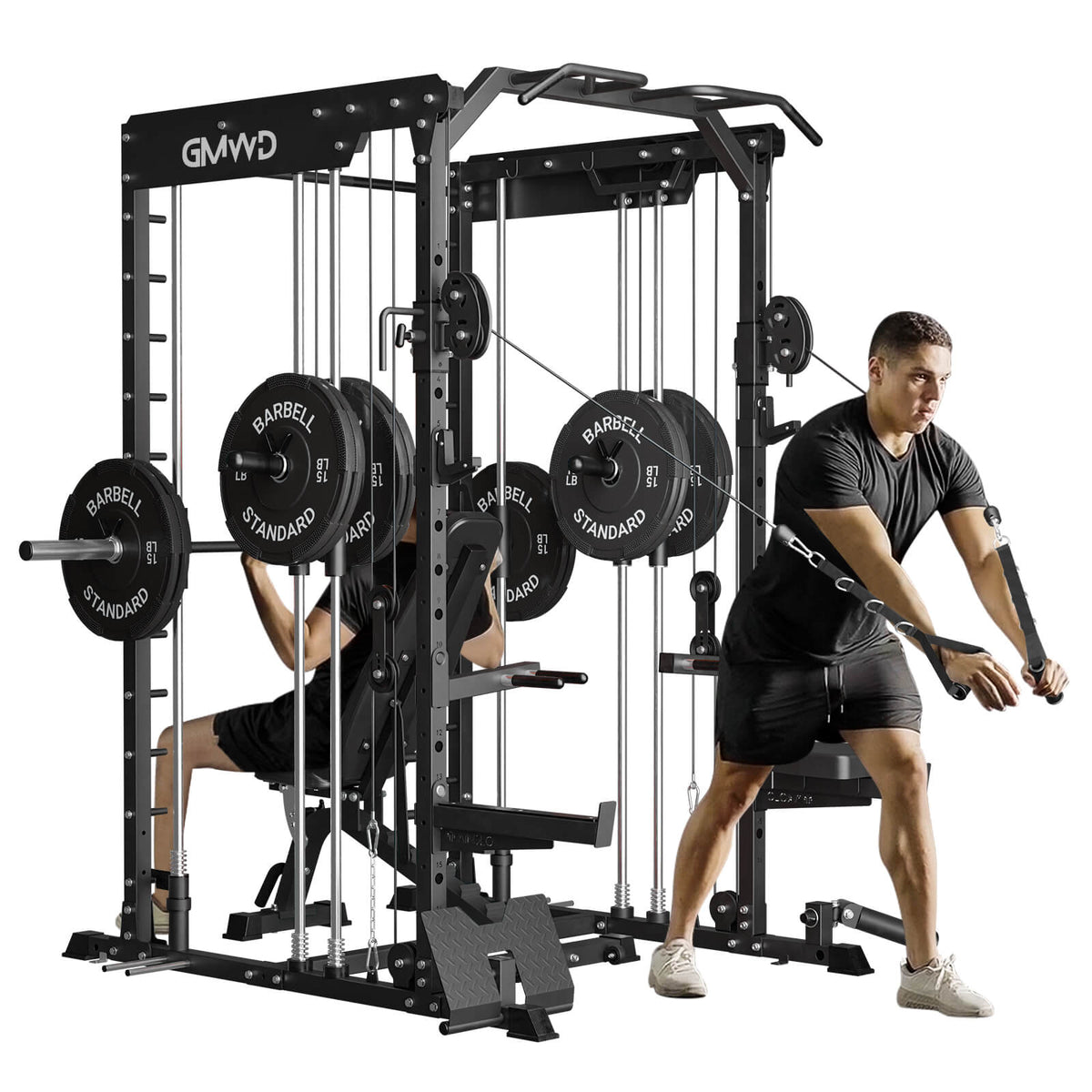 GMWD Dual Action Smith Machine with Functional Trainer with Cables