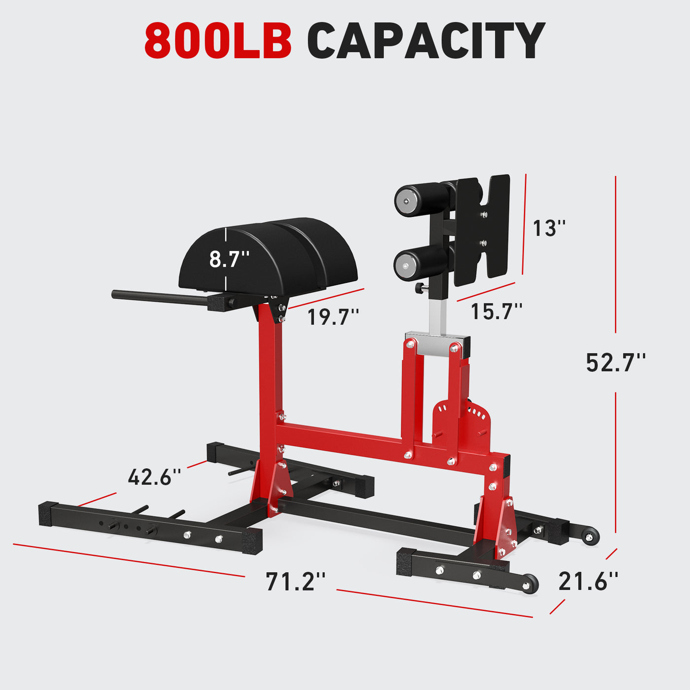 GMWD Glute Ham Machine Raise 800LB GHD Core Training Upper Body Equipment