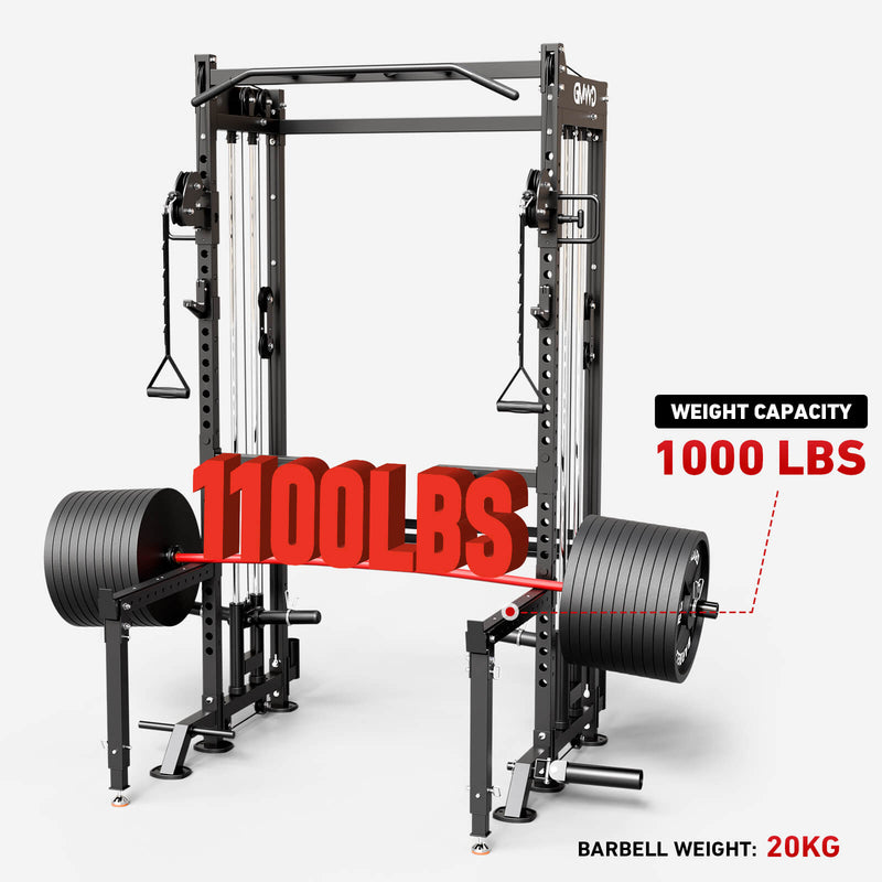 GMWD Half Rack with Functional Trainer Plate Loaded Safety Guarantee