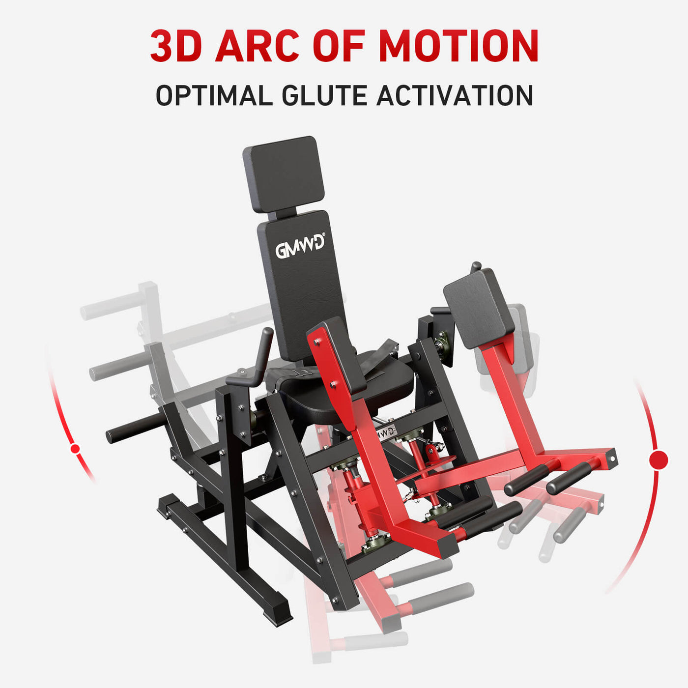GMWD 3D Hip Abduction Machine Natural Movements, Gluteator Resistance Systems Plate Loaded