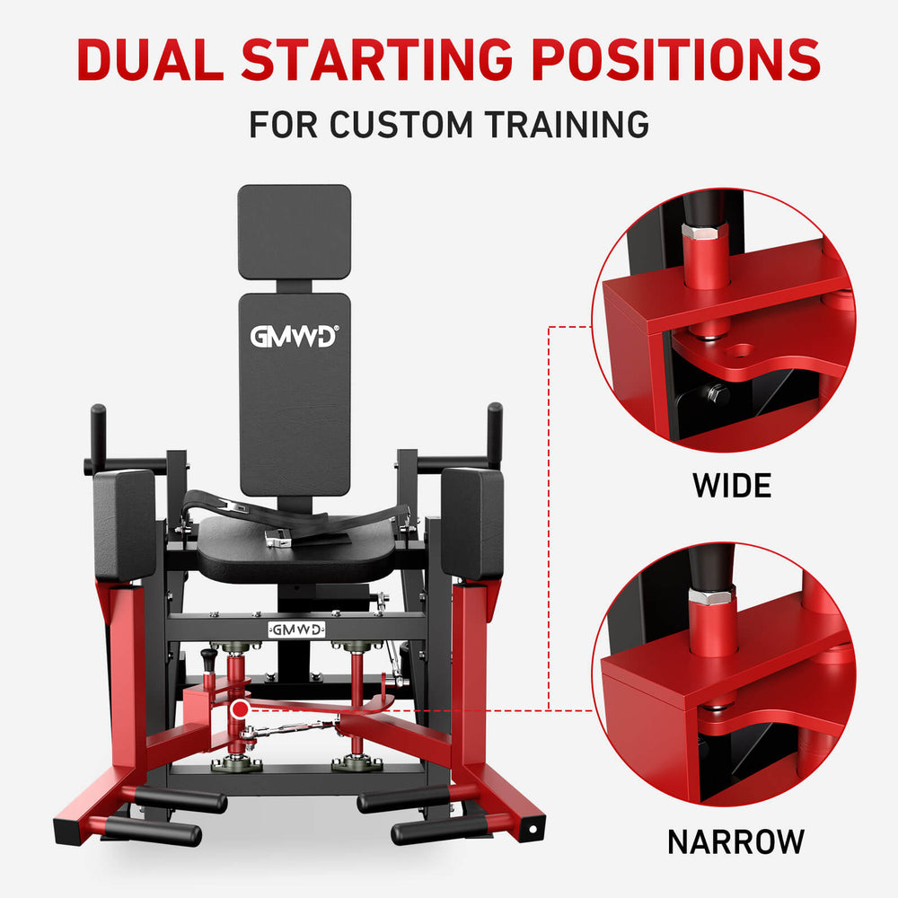 GMWD 3D Hip Abduction Machine Natural Movements, Gluteator Resistance Systems Plate Loaded