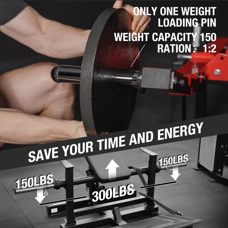 GMWD Hip Thrust Machine 800LBS Glute Bridge Machine For Butt Shaping ...