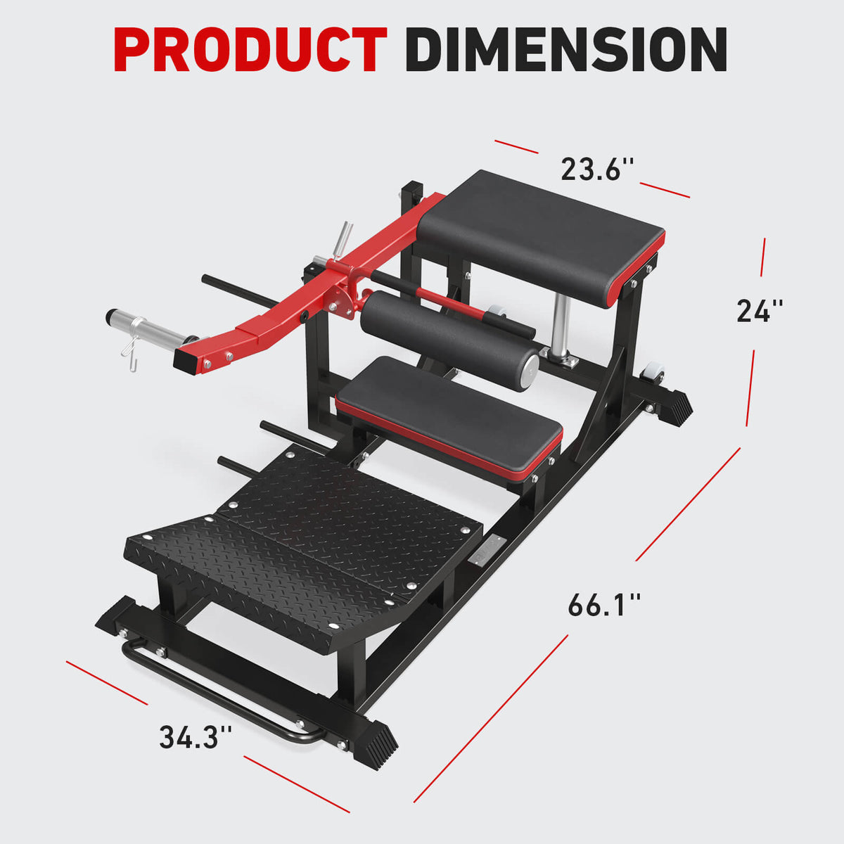 GMWD Hip Thrust Machine 800LBS Glute Bridge Machine For Butt Shaping ...