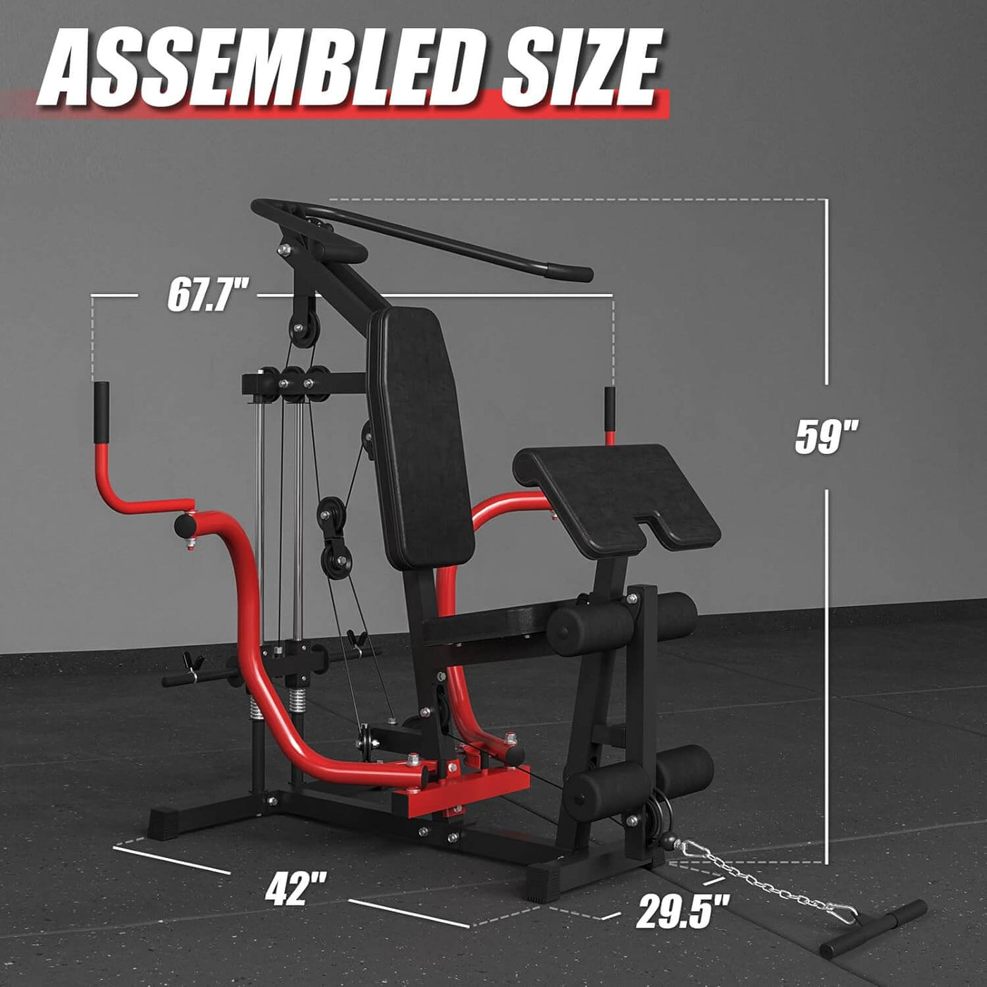 Home Gym Station Chest Fly Shoulder Press PEC Fly LAT Pulldown - GMWD