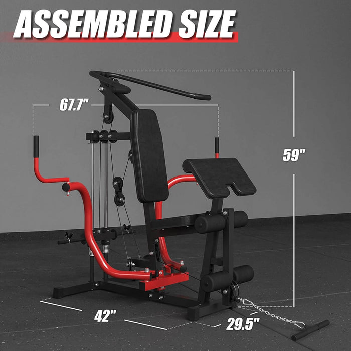 Home Gym Station Chest Fly Shoulder Press PEC Fly LAT Pulldown - GMWD