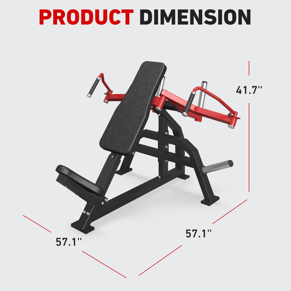 GMWD Incline Pec Fly Machine, Leverage Chest Fly Machine 1000LB Plate ...