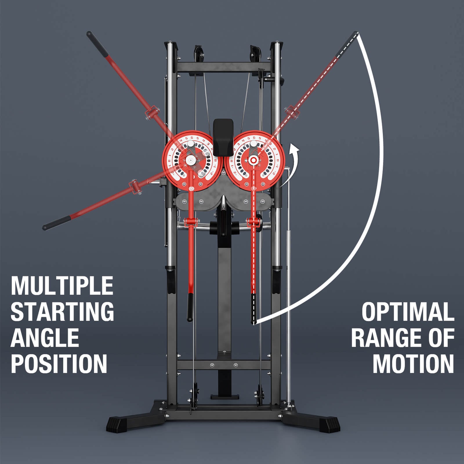 GMWD Lateral Raise & Adjustable Standing Multi-Flight Machine CPJ Deltoid, LAT, and Chest Home ...