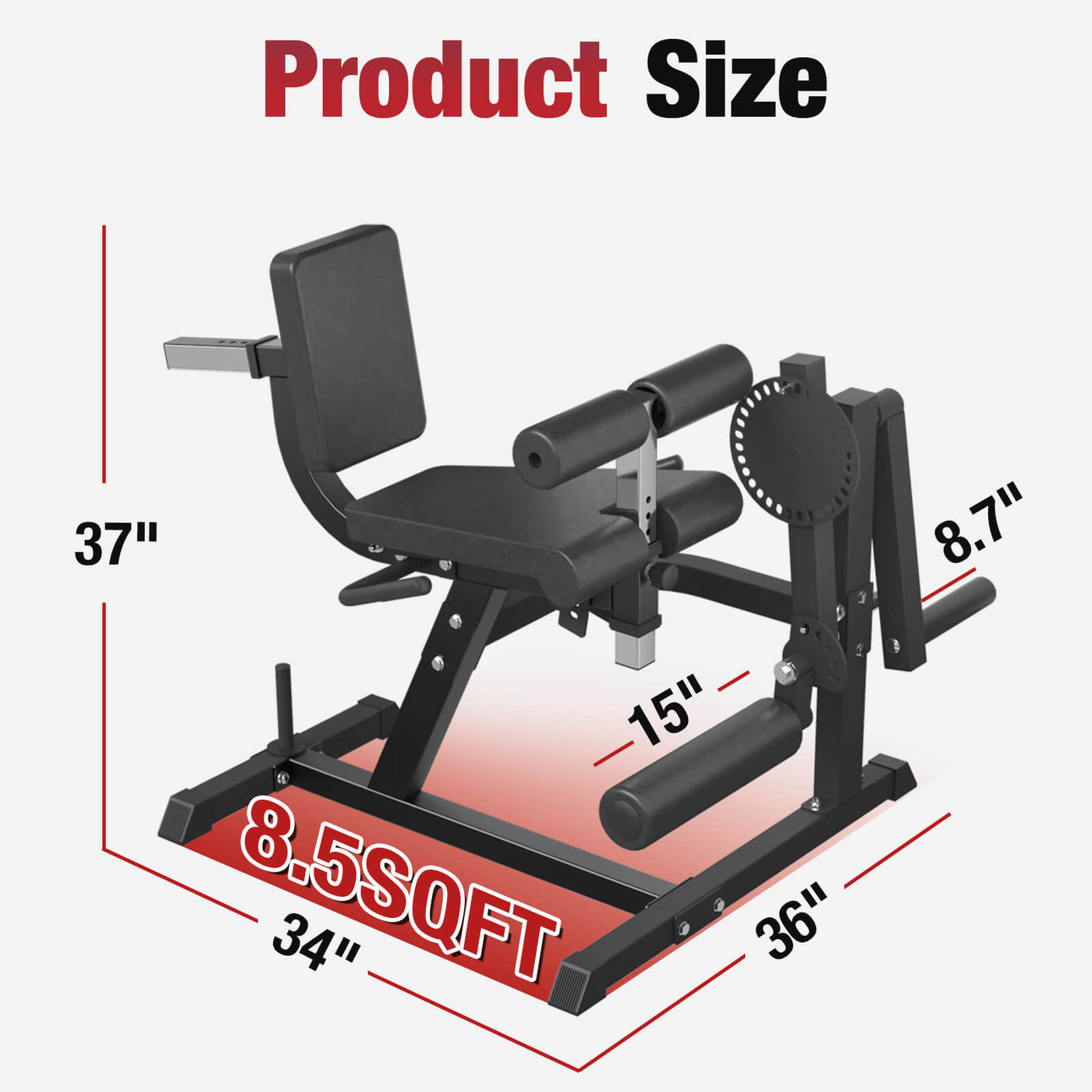 GMWD Leg Extension and curl Machine, Adjustable Comfort Home Gym