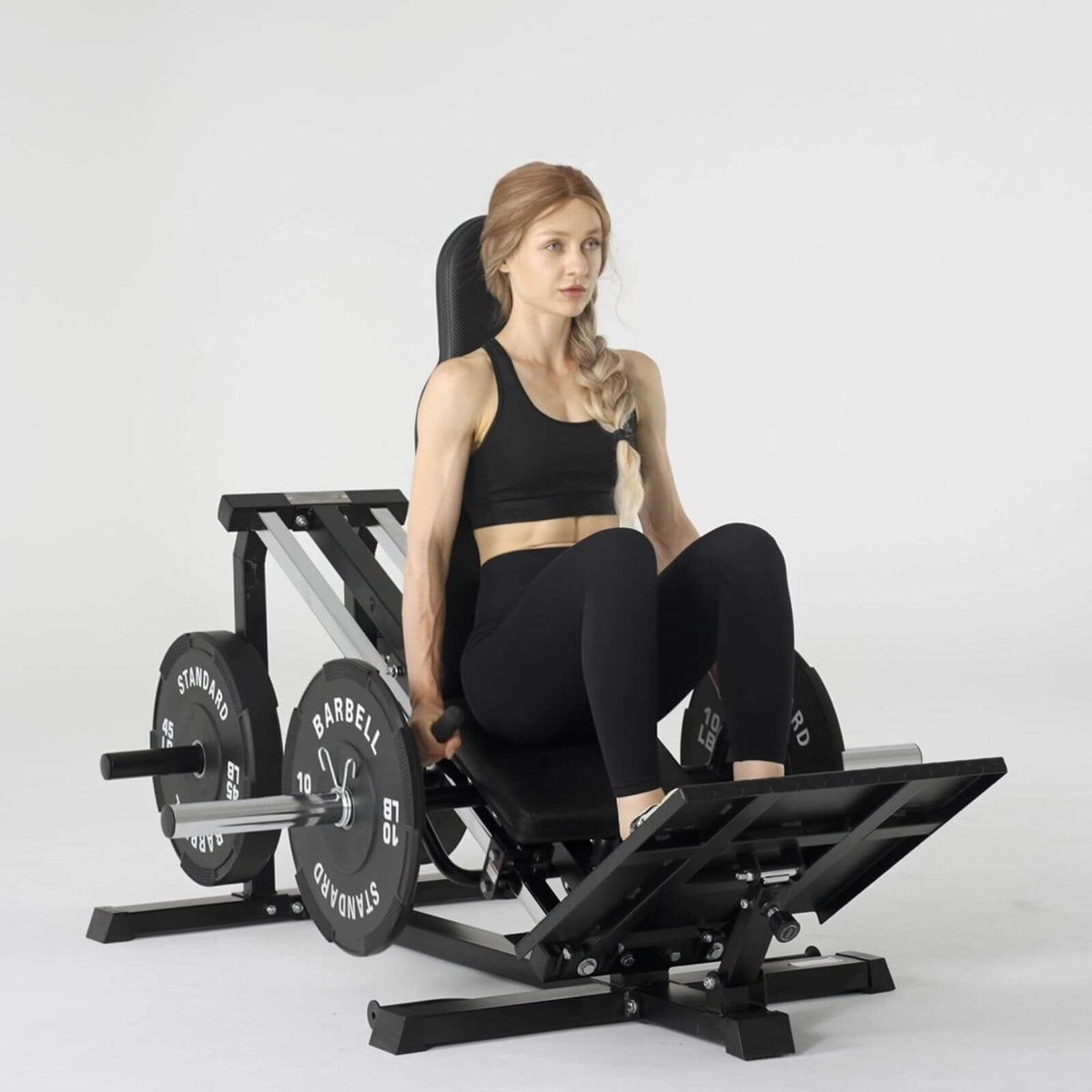 GMWD Leg Sled Hack Squat Machine, Compact Leg Press Equipment