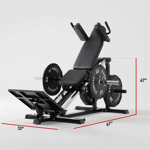 Leg Sled Hack Squat Machine, Compact Leg Press Equipment - GMWD
