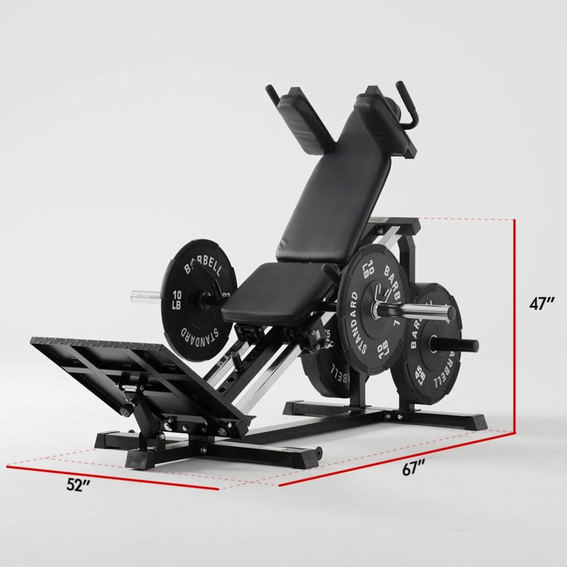 Leg Sled Hack Squat Machine, Compact Leg Press Equipment - GMWD