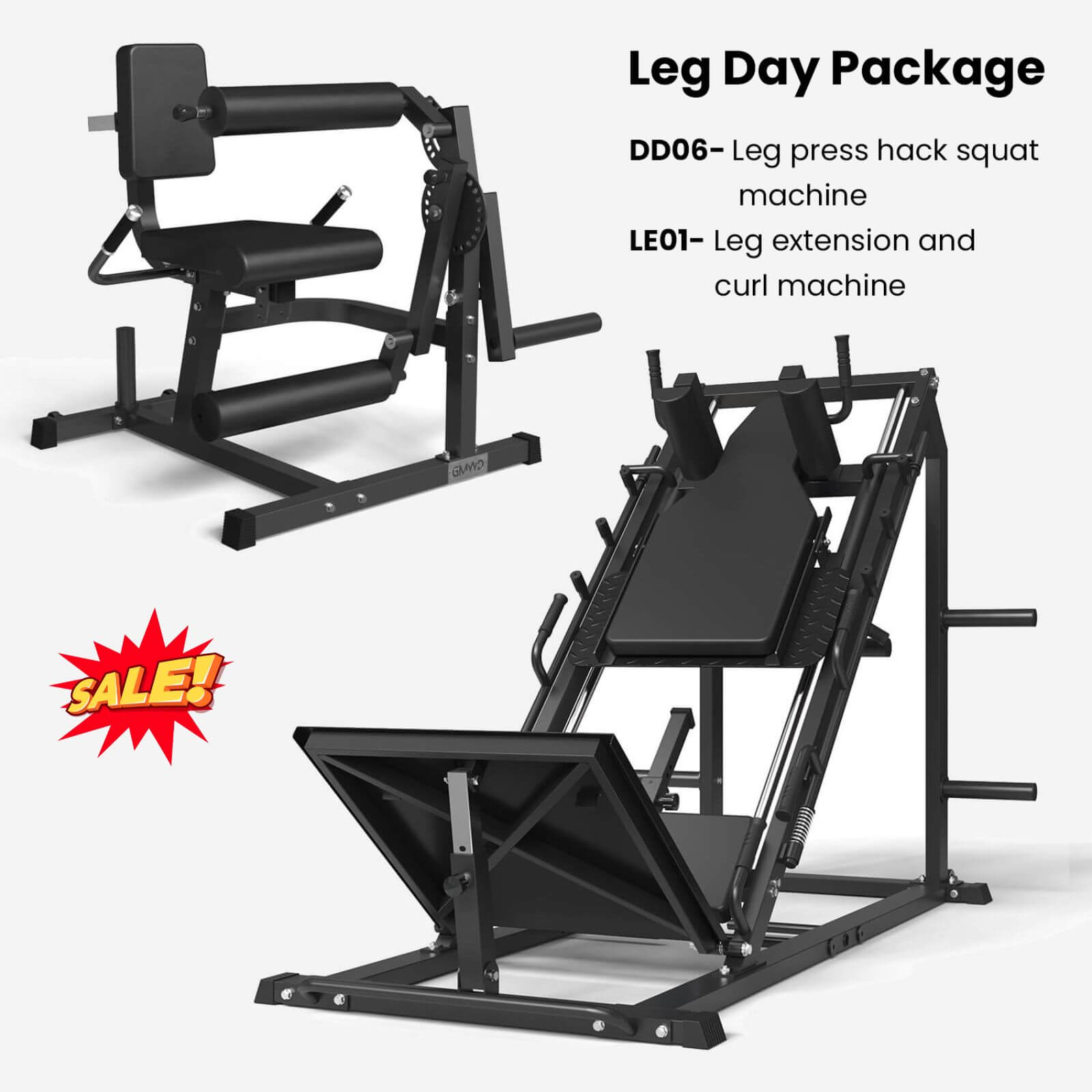 GMWD 1.3k Budget Leg Day Package Leg Press Machine and Leg Curl ...