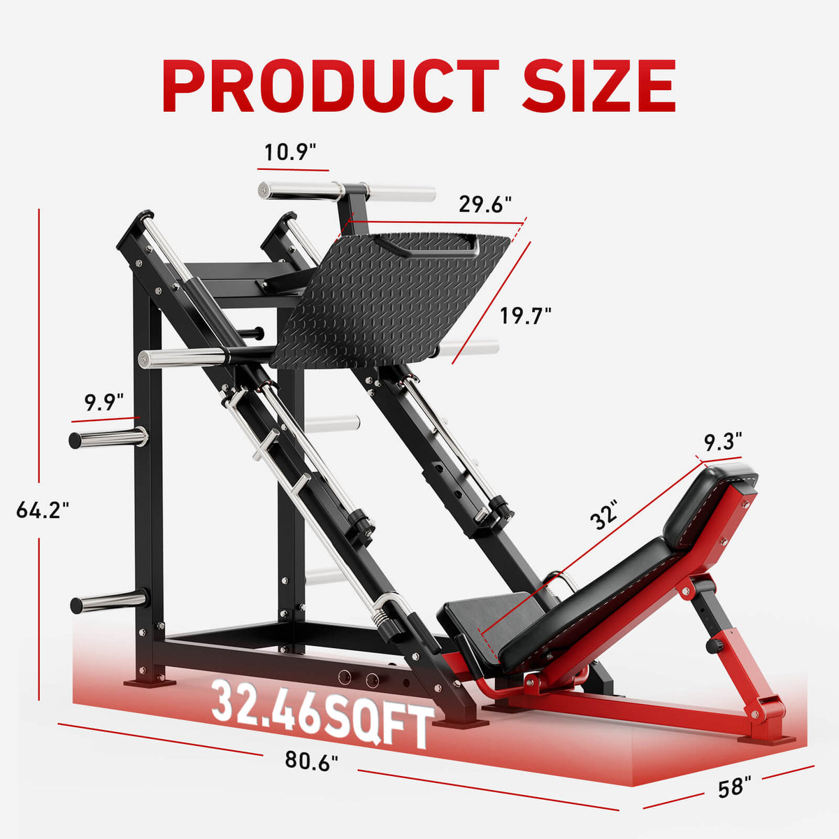 LP01 Professional 45 Degree Leg Press Machine for Home - GMWD