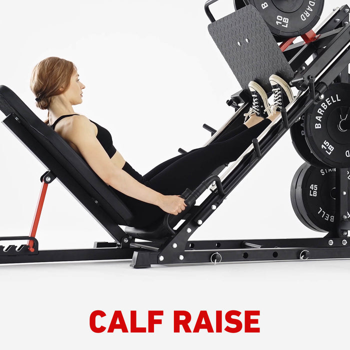 GMWD Budget 45 Degree Leg Press Machine with Calf Block, Compact Leg ...