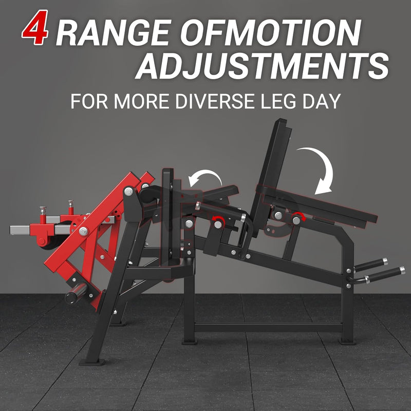 GMWD 4-in-1 Isolated Leg Extension and Curl Machine LE03, Heavy Duty ...
