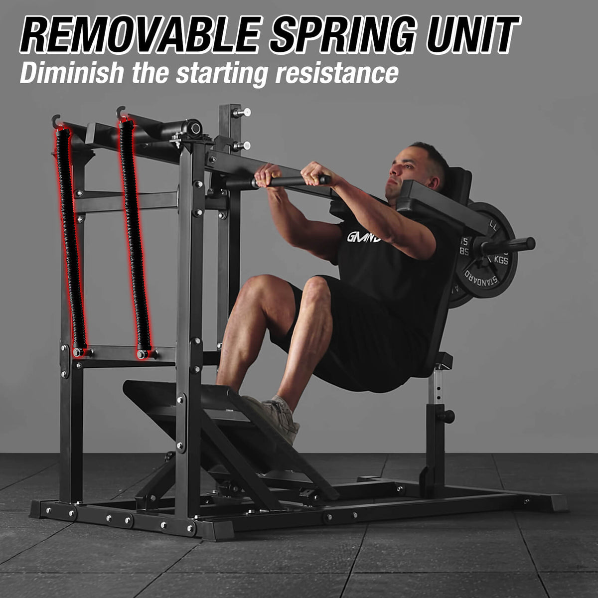 GMWD Pendulum Squat Machine Knee Friendly Leg Killer Compact Home Gym