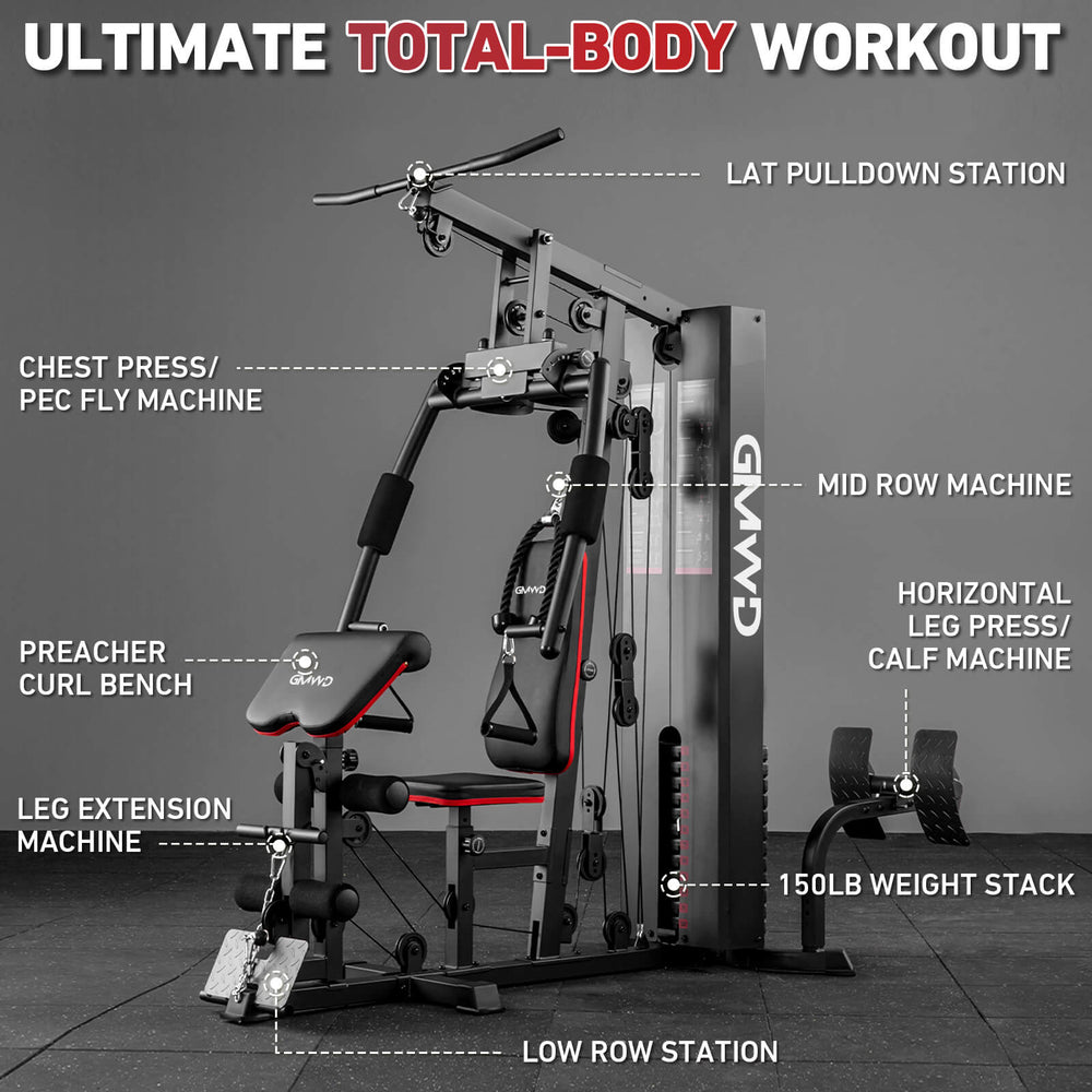 GMWD Multi Gym Station with Weight Stack, Multi-Stack Gym Systems