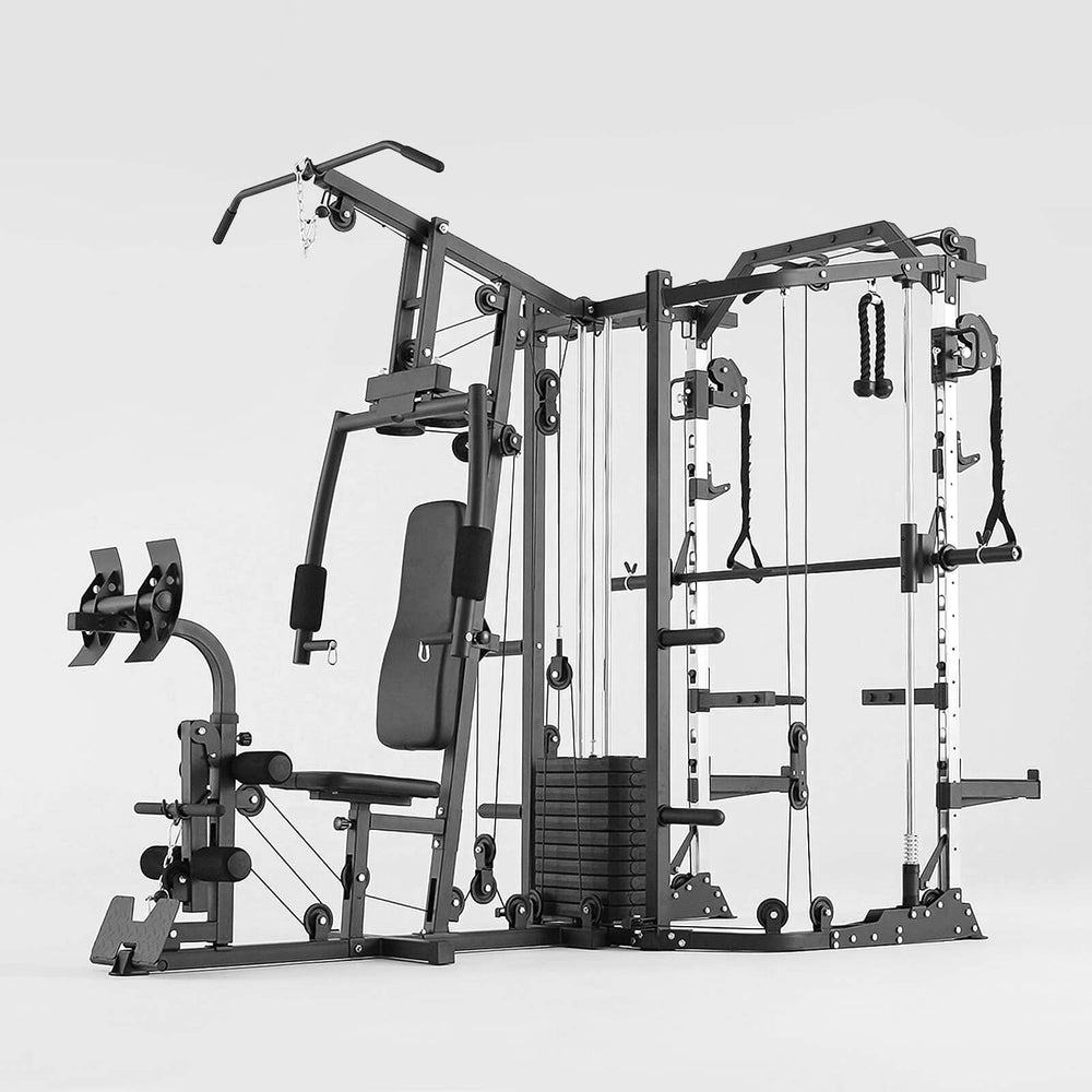 Smith Machine Power Cage Multi-Function Home Gym System