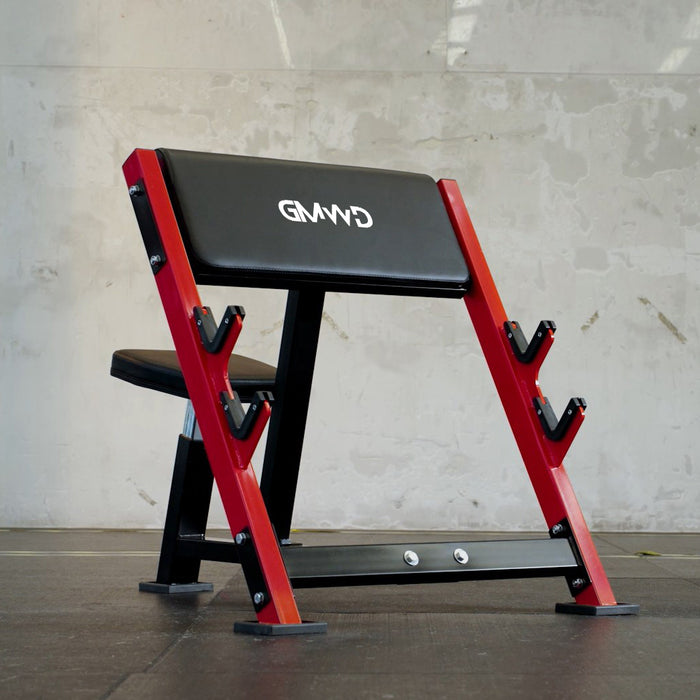 GMWD Adjustable Arm Curl Machine, Preacher Curl Bench 400LBS Bicep Curl ...