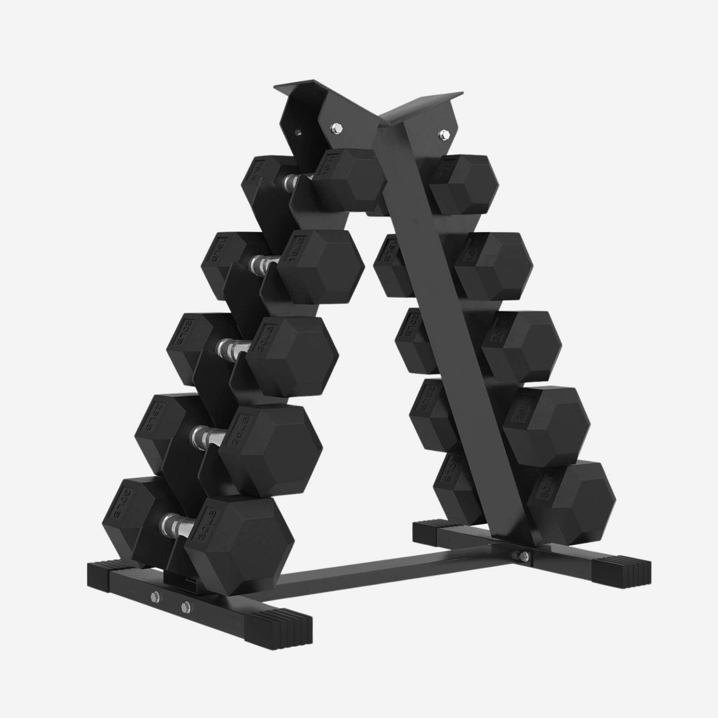 GMWD Rubber Hex Dumbbell Set Racks Weightlifting Beginner Easy Grip