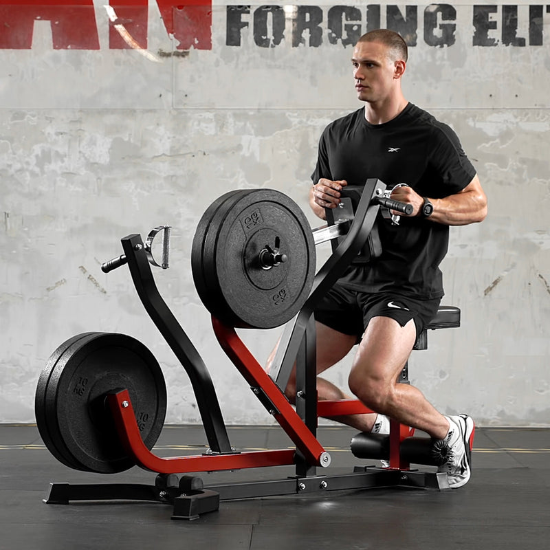 Seated Row / Back Extension Machine, 400LB Plate-Loaded - GMWD