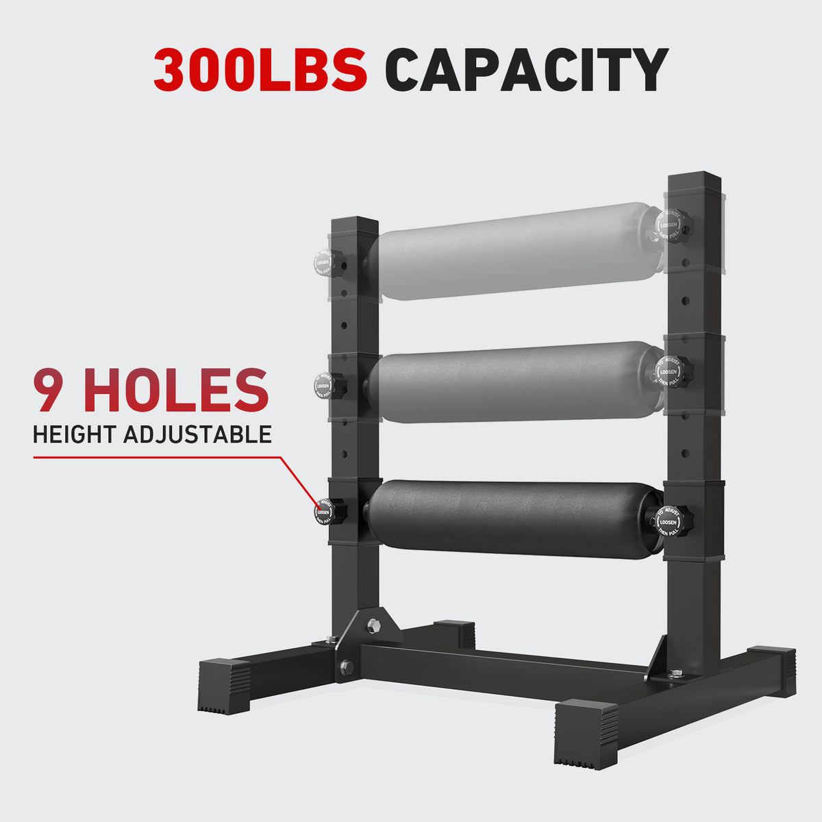 GMWD Single Leg Squat Roller, Bulgarian Split Squat Stand 300LB Home ...