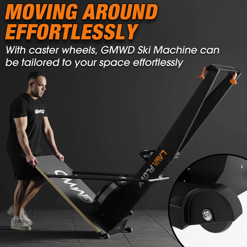 Air Ski Trainer, 10 Levels Resistance with Performance Monitor - GMWD