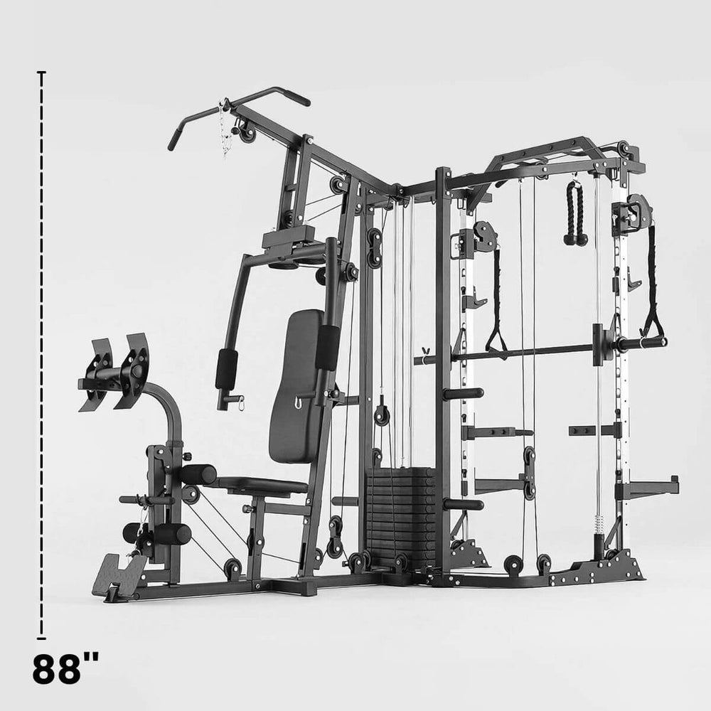 Smith Machine Power Cage Multi-Function Home Gym System