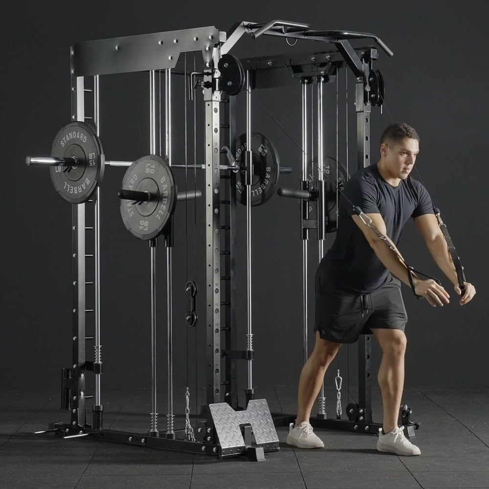 GMWD Dual Action Smith Machine with Functional Trainer with Cables